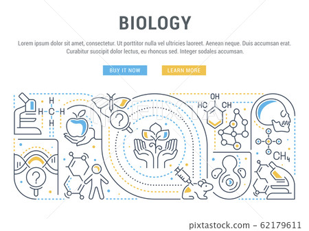 Vector Banner of the Biology.-插圖素材 [62179611] - PIXTA圖庫