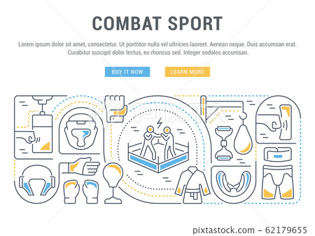 Vector Banner of the Combat Sport. - Stock Illustration [62179655] - PIXTA