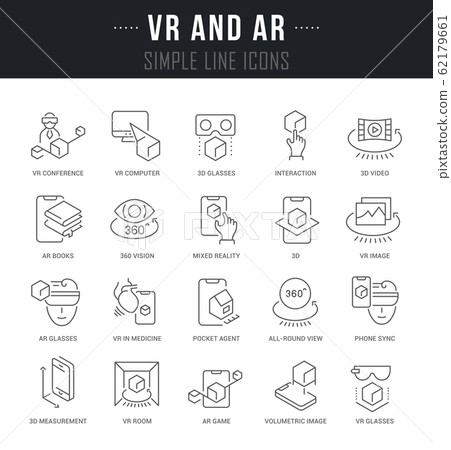 Set Vector Line Icons of VR and AR-插圖素材 [62179661] - PIXTA圖庫
