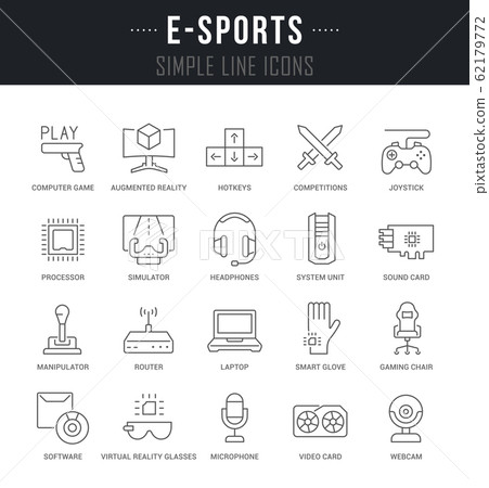Set Vector Line Icons of E-Sports. - Stock Illustration [62179772] - PIXTA
