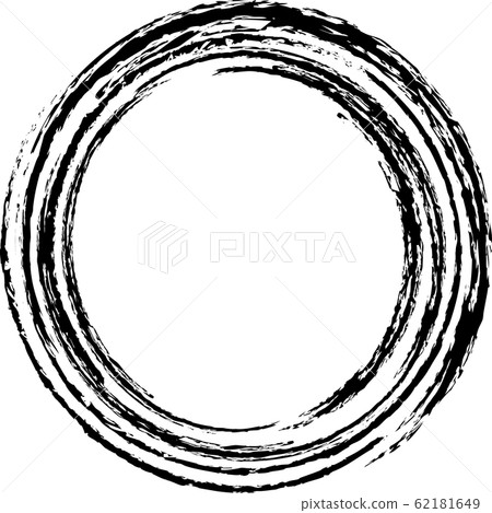 Round circle black rough - Stock Illustration [62181649] - PIXTA