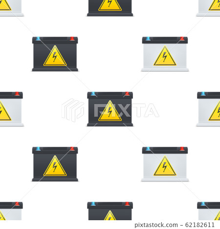 Seamless pattern with car battery isolated on - Stock Illustration ...