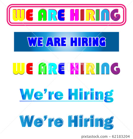 We are Hiring Text/Word for Talent... - Stock Illustration [62183204 ...