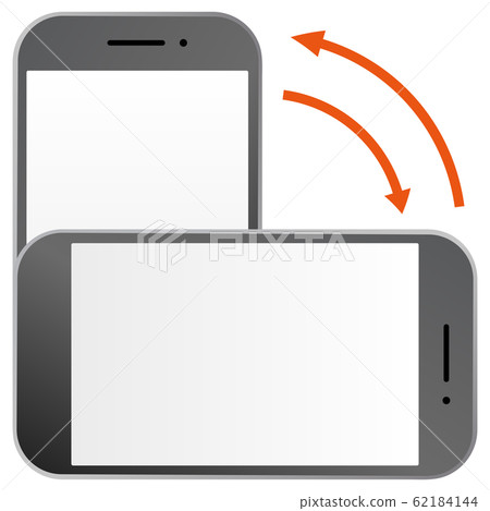 Smartphone, screen rotation - Stock Illustration [62184144] - PIXTA