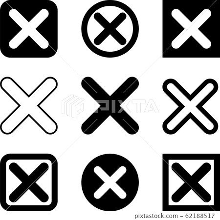 Cross icon set - Stock Illustration [62188517] - PIXTA