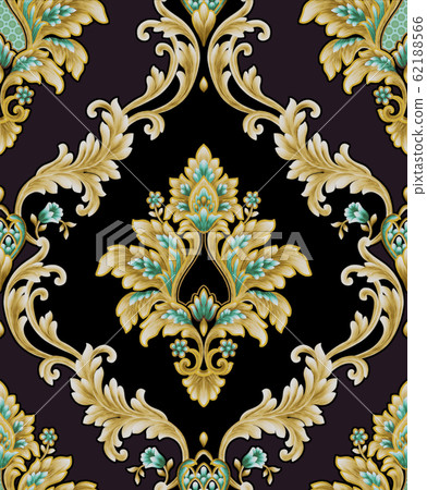 Collection of baroque and rococo pattern material - Stock Illustration ...