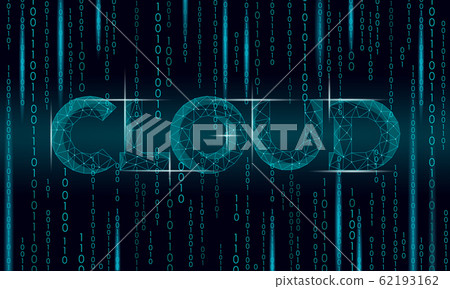 Cloud lettering 3D glowing geometric... - Stock Illustration [62193162 ...