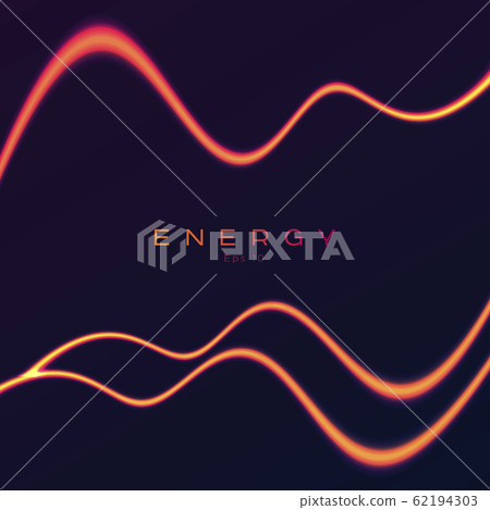 Energy glowing neon orange light lines,... - Stock Illustration ...