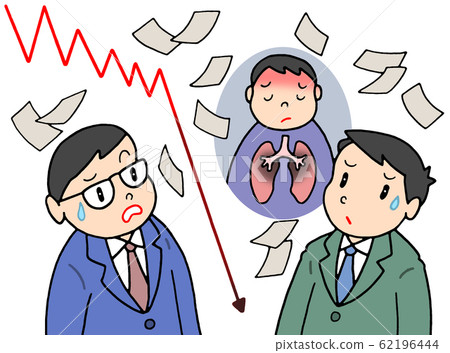 Economic deterioration due to new type pneumonia - Stock Illustration ...