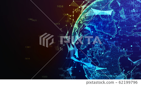 Concept of Network, internet communication. 3d... - Stock Illustration ...