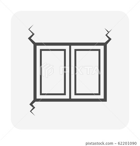 wall crack icon - Stock Illustration [62201090] - PIXTA