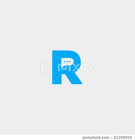 Letter R Chat Vector Template Logo Design - Stock Illustration ...
