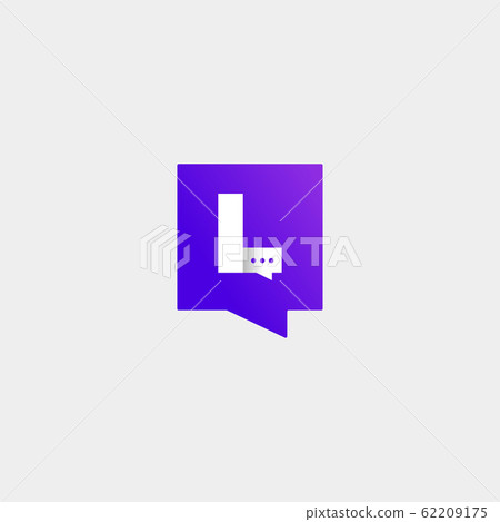 Letter L Chat Logo Template Vector Design - Stock Illustration ...