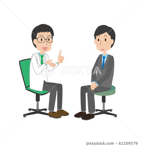 Male doctor, explanation, medical interview,... - Stock Illustration ...