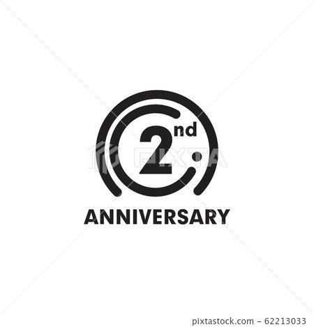 2nd year celebrating anniversary emblem logo - Stock Illustration ...