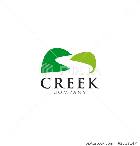 Creek and river icon logo design vector template - Stock Illustration ...