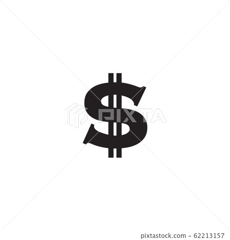 Dollar currency icon logo design vector template - Stock Illustration ...
