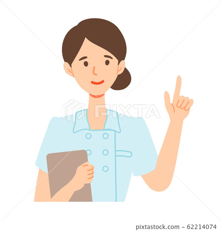 Illustration of a nurse nurse pointing and... - Stock Illustration ...