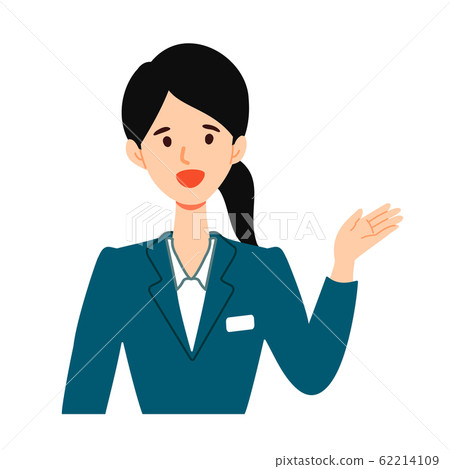 Illustration of a uniform concierge woman... - Stock Illustration ...