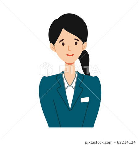 Uniform concierge female upper body illustration - Stock Illustration ...