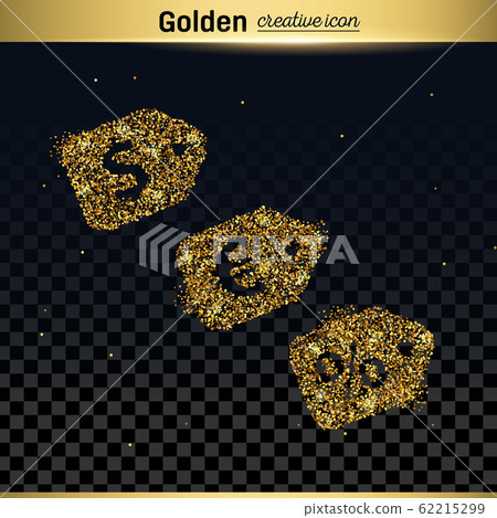 Gold glitter vector icon of price tag isolated... - Stock Illustration ...