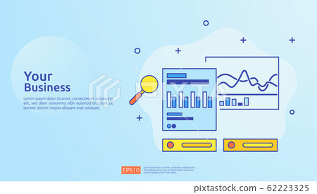 digital graph data for SEO analytics and - Stock Illustration [62223325 ...