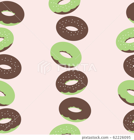 Pop donut seamless pattern pink - Stock Illustration [62226095] - PIXTA