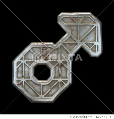 Industrial metal symbol male on black... - Stock Illustration [62234703 ...