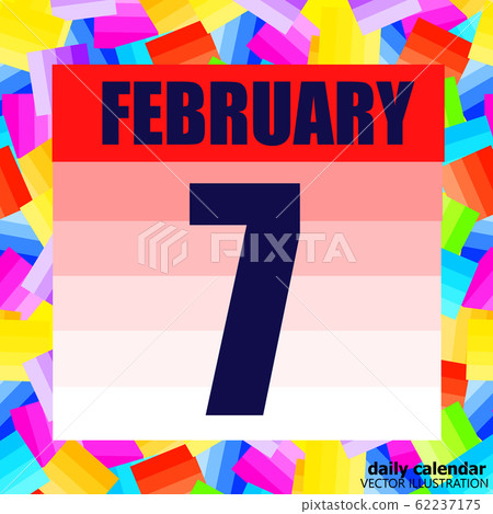 February 7 icon. For planning important day.... - Stock Illustration ...