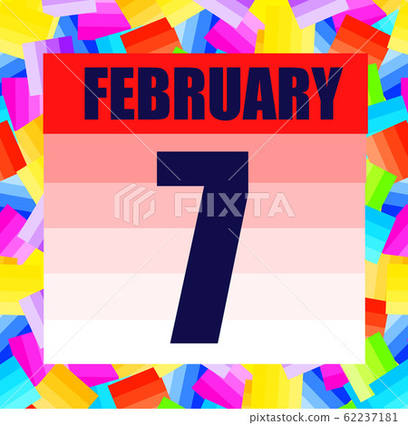 February 7 icon. For planning important day.... - Stock Illustration ...