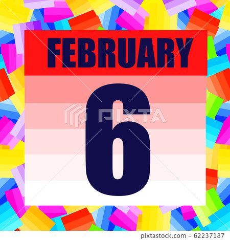 February 6 icon. For planning important day.... - Stock Illustration ...