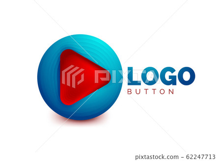 Play, arrow or download button icon, minimal... - Stock Illustration ...