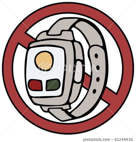 Fitness tracker smart watch ban, cartoon doodle - Stock Illustration ...