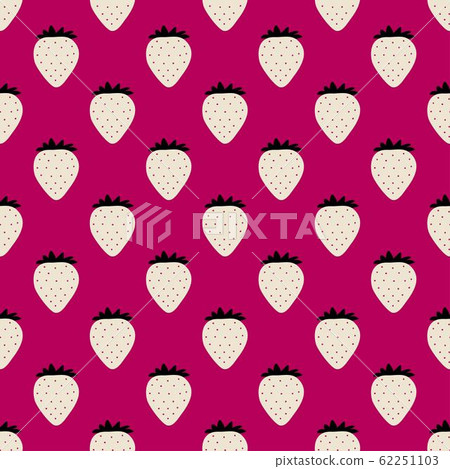 Strawberry pattern. Seamless repeated fruit... - Stock Illustration ...