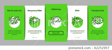 Speed Fast Motion Onboarding Elements Icons Set... - Stock Illustration ...
