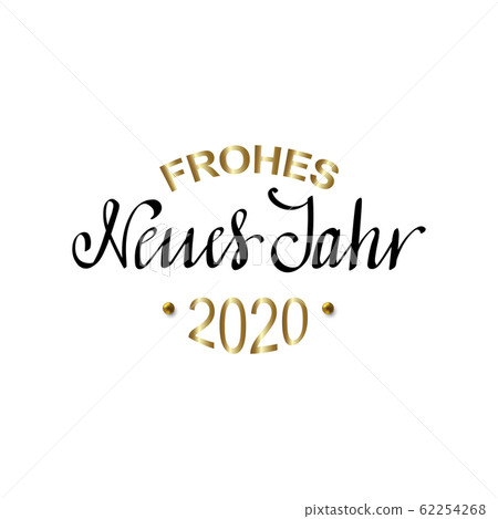 Frohes Neues Jahr - Happy New Year in German - Stock Illustration ...