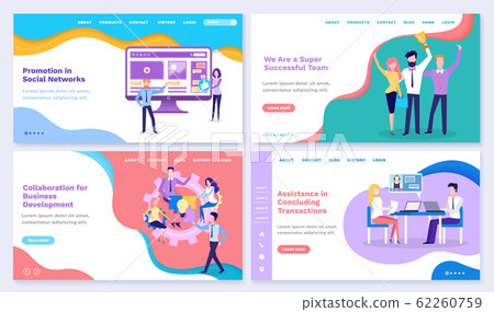 Super Successful Team, Promotion in Social Media - Stock Illustration ...