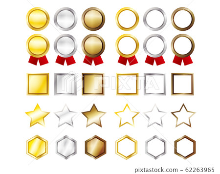 Medals, character frames, stars - Stock Illustration [62263965] - PIXTA