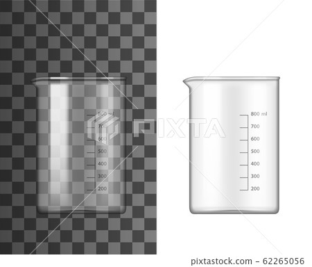 Empty glass beaker or measuring laboratory flask - Stock Illustration ...