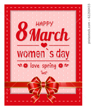 Happy Holiday, Gift Card on 8 March for Women - Stock Illustration ...