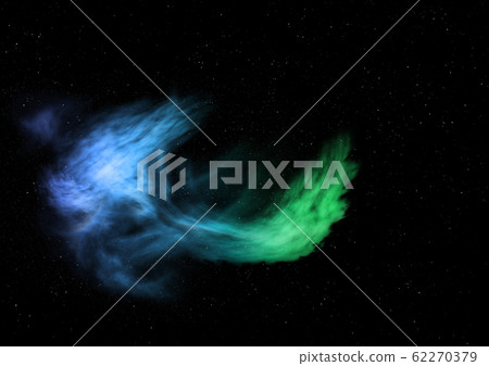 Star field in space and a nebulae. 3D rendering - Stock Illustration ...