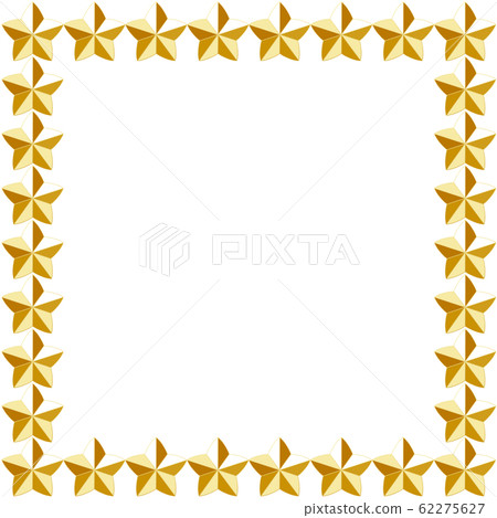 Star studs frame square gold - Stock Illustration [62275627] - PIXTA