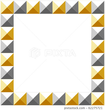 Pyramid stud frame square gold & silver - Stock Illustration [62275721 ...