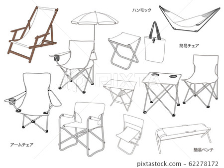 Daily necessities illustration / line drawing /... - Stock Illustration ...