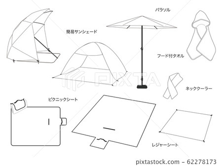 Daily necessities illustration / line drawing /... - Stock Illustration ...