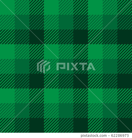 Lumberjack plaid pattern in green colors. Saint... - Stock Illustration ...