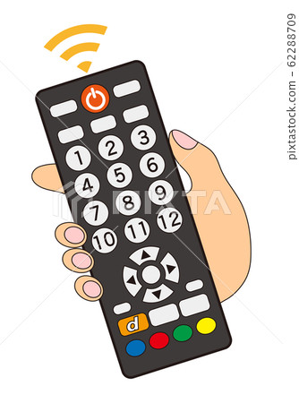 TV remote control operation illustration vector - Stock Illustration ...