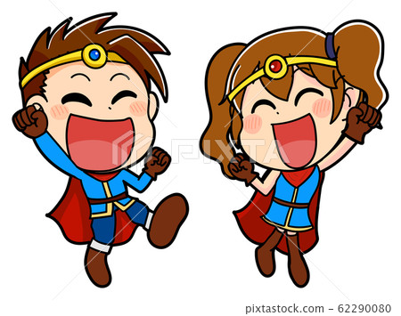 Gender level up brave cute illustration hero game - Stock Illustration ...