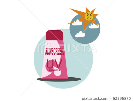 Sunscreen. Illustration of sun cream. skin care. - Stock Illustration ...