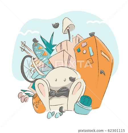 Moving set of objects - Stock Illustration [62301115] - PIXTA